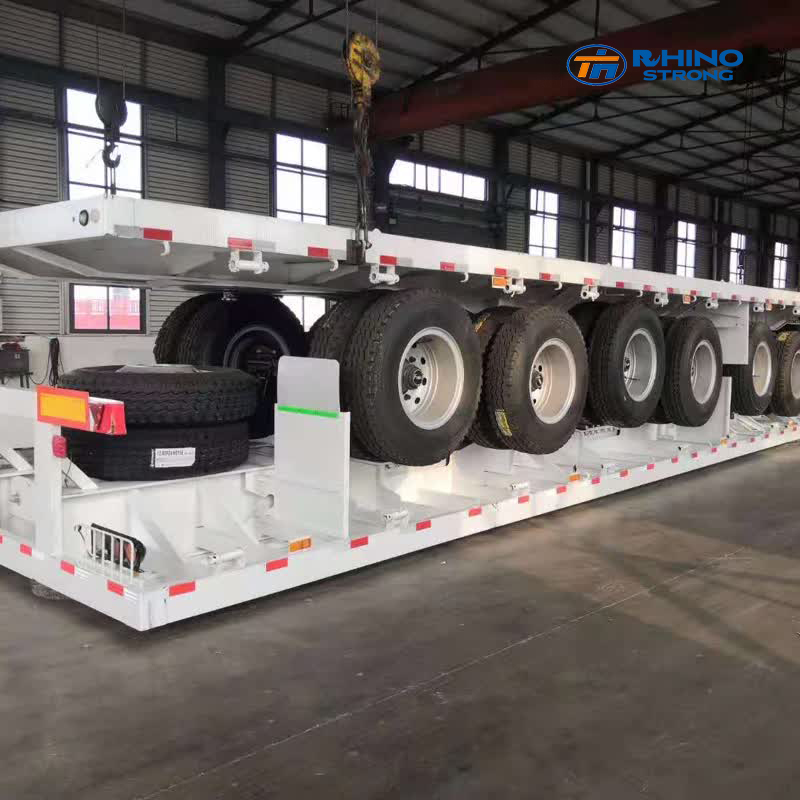 Container Flatbed Flat Bed Semi Trailer – tianhongtrailer