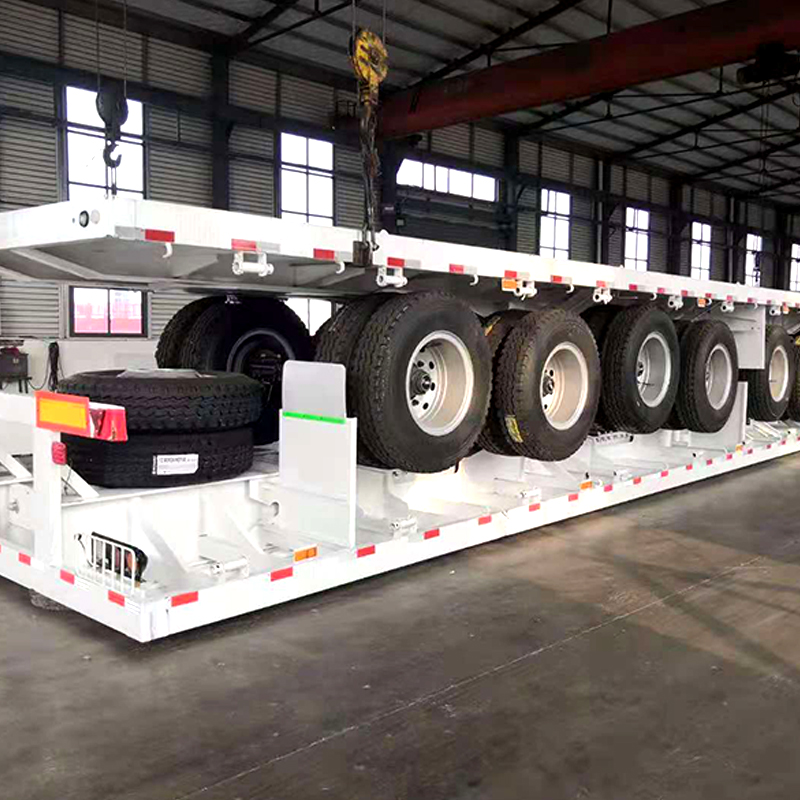 Chinese 3/4 Axle Flatbed Semi Trailer – tianhongtrailer