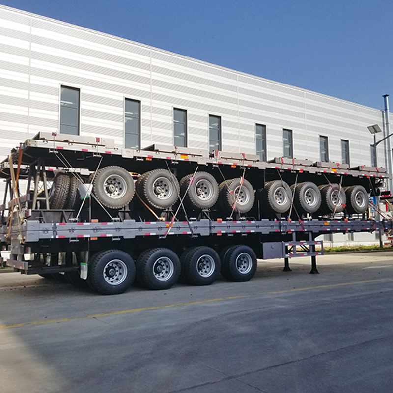 Container Flatbed Flat Bed Semi Trailer – tianhongtrailer